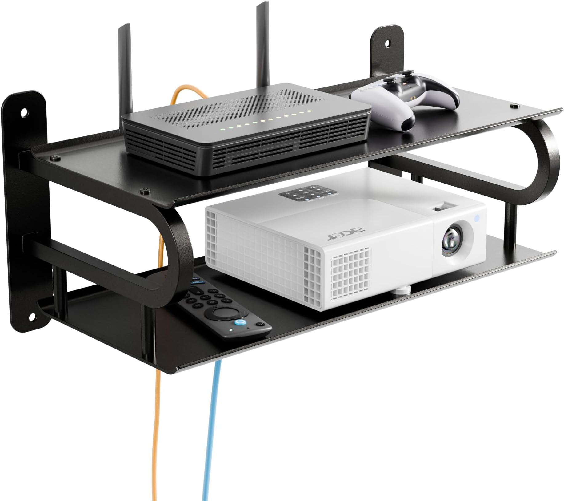 Amazon.com: WOPITMER 5" Deep Floating Projector Shelf for Wall, WiFi ...