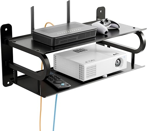 Amazon.com: WOPITMER 5" Deep Floating Projector Shelf for Wall, WiFi ...