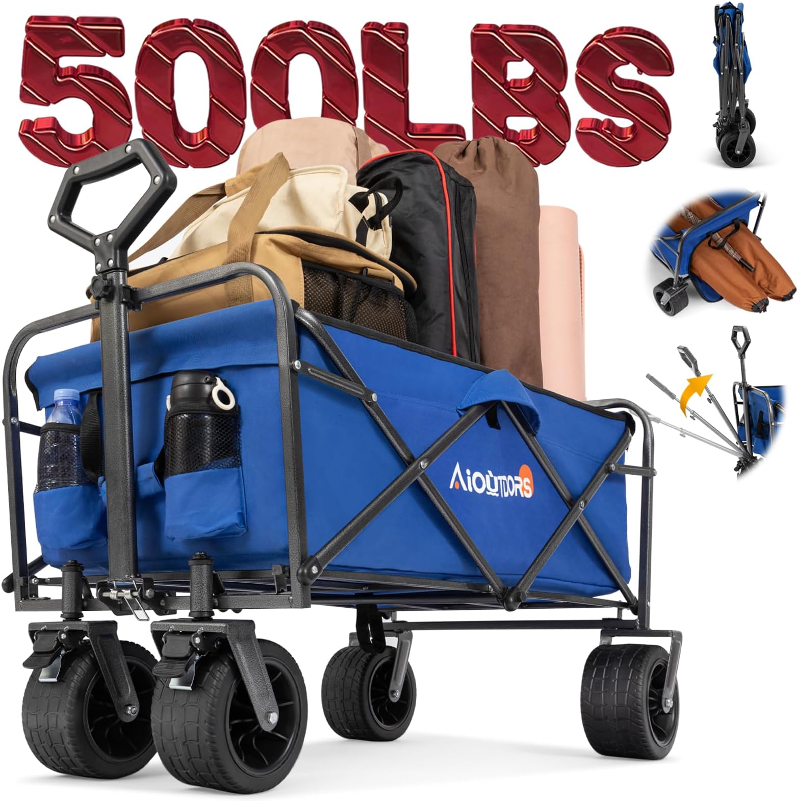 Amazon.com : Rangland Beach Wagon with Big Wheels for Sand - All ...