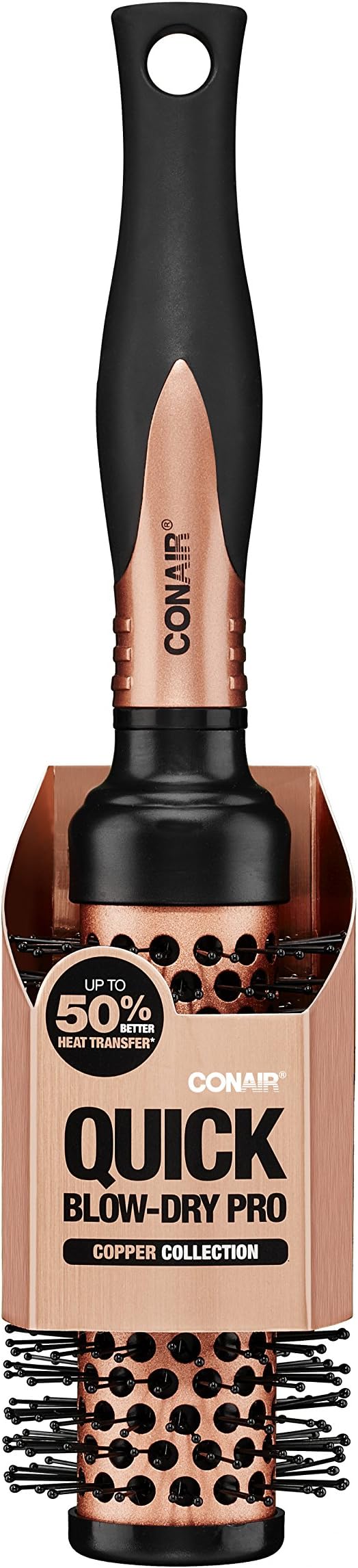 Amazon.com : Conair, Copper Small Nylon Round Brush, 1 Count : Beauty ...