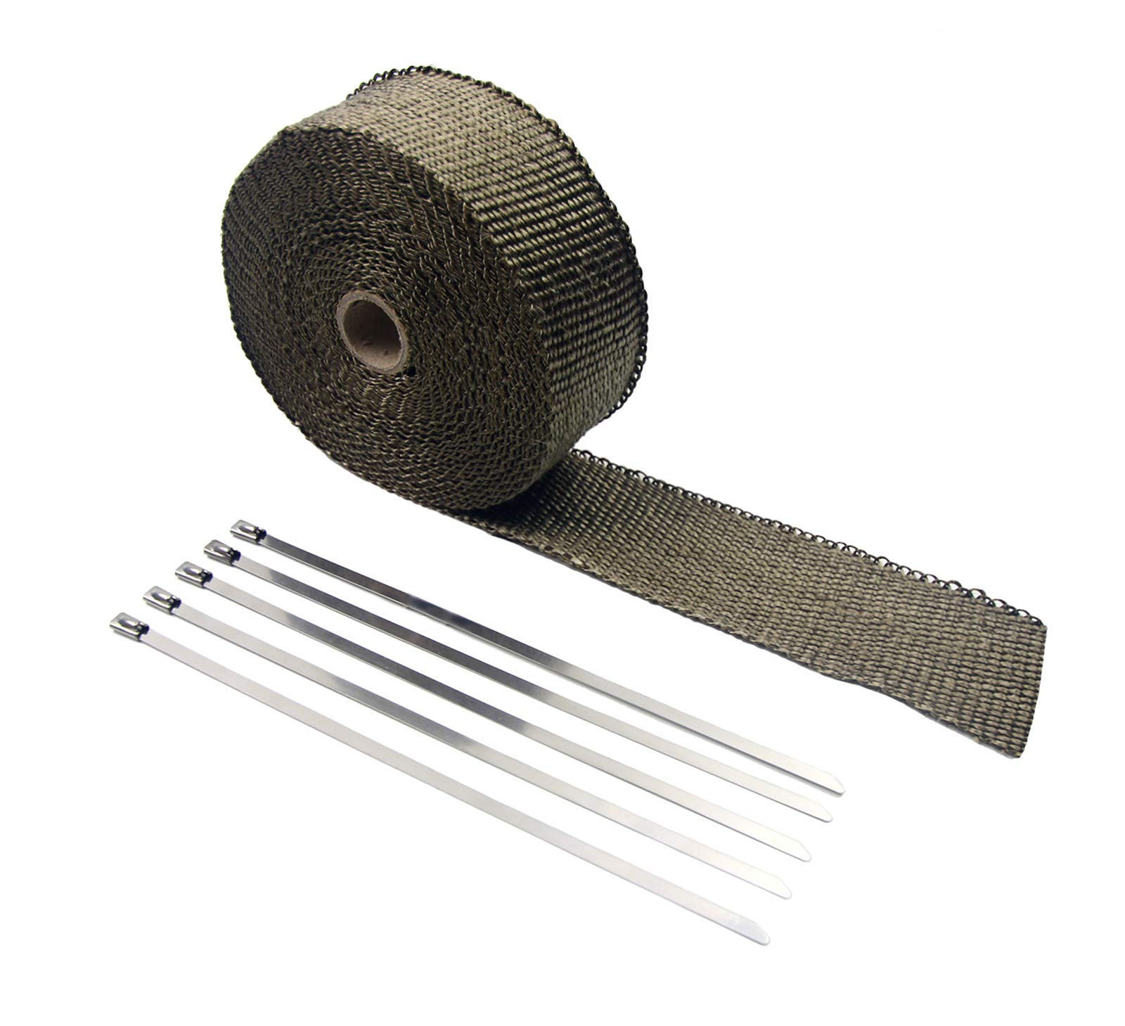 Sundely Glassfiber Exhaust Pipe Heat Wrap Tape Roll Downpipe Resistant ...