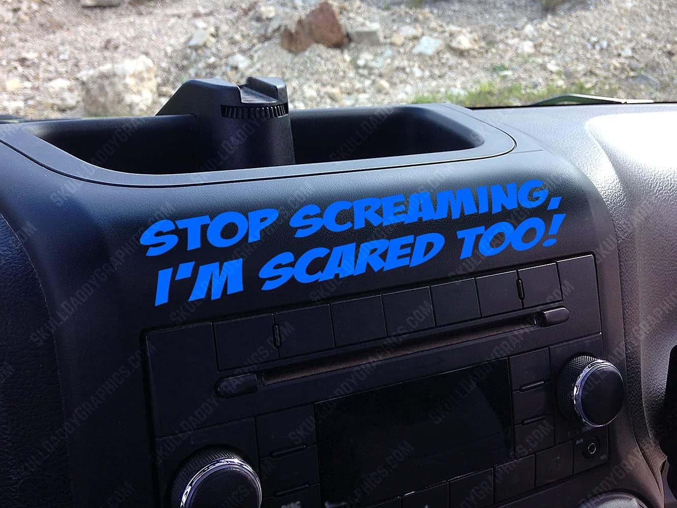 Amazon.com: Stop Screaming I'm Scared Too! Funny Dash Stickter fits ...