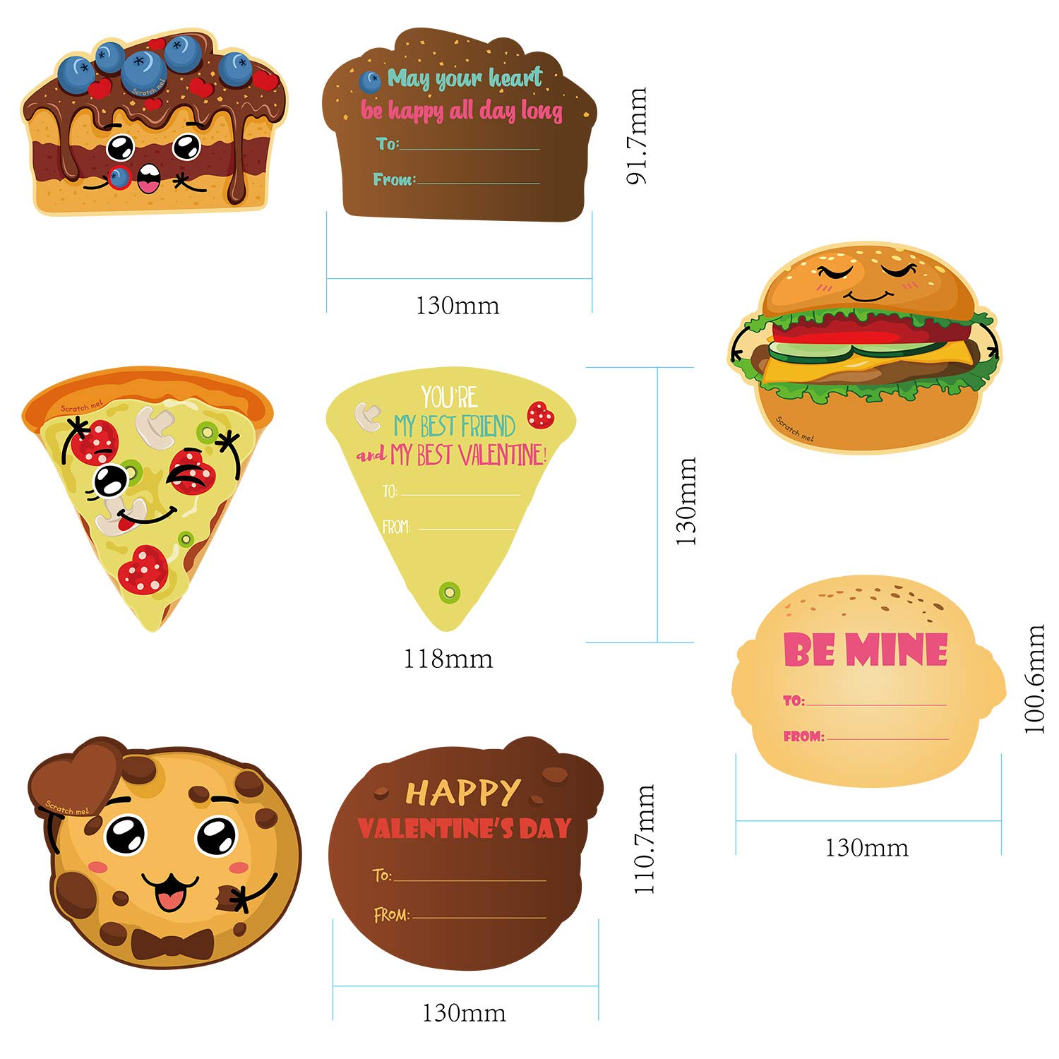 Snapklik.com : 40 Pieces Valentines Day Cards Valentines Scratch And ...