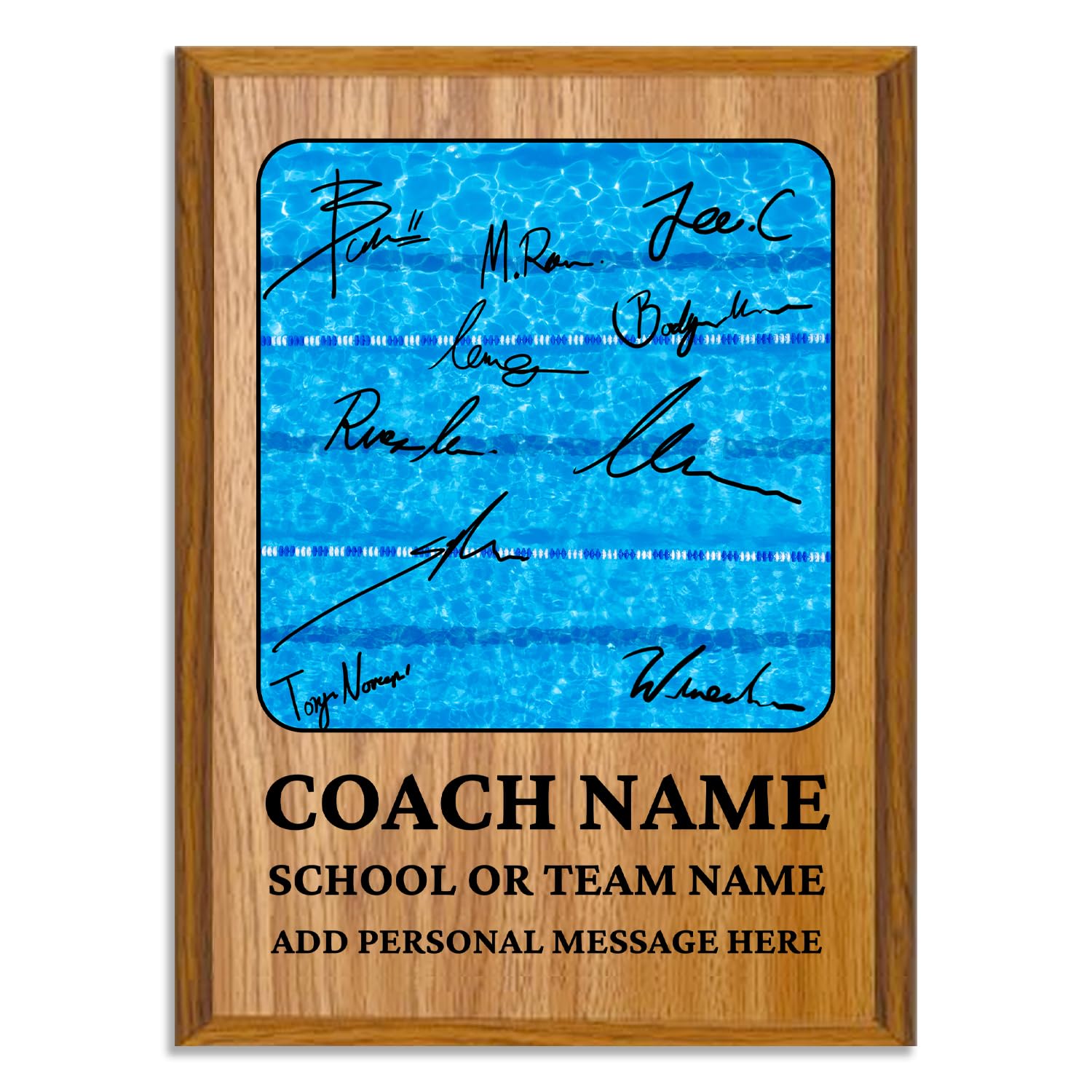 Amazon.com : Swim Team Coach Award Plaque - Personalized Coach Gift for ...