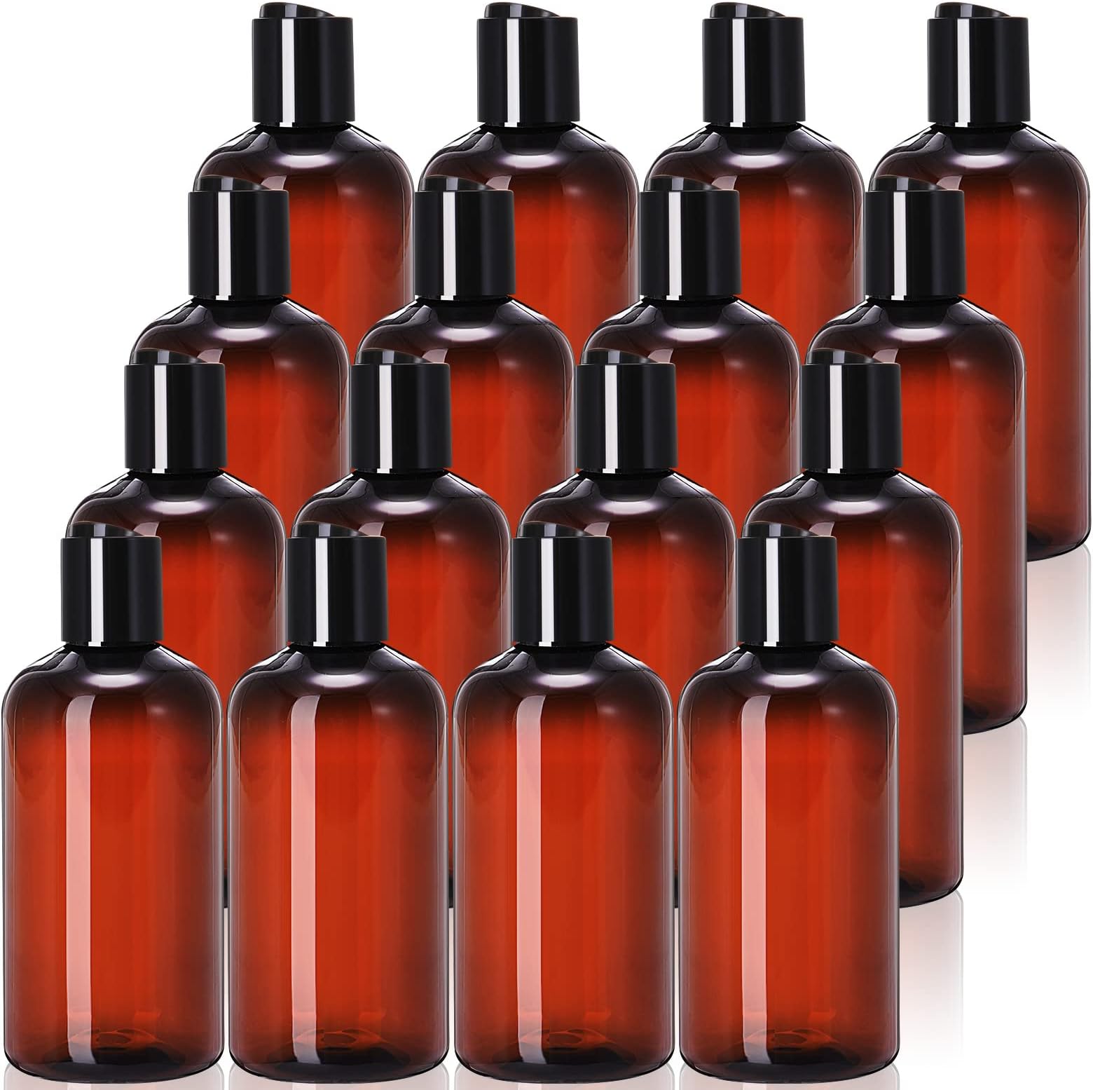 Amazon.com: 30 Pieces 6.8 oz Amber Empty Plastic Bottles Lotion Bottles ...