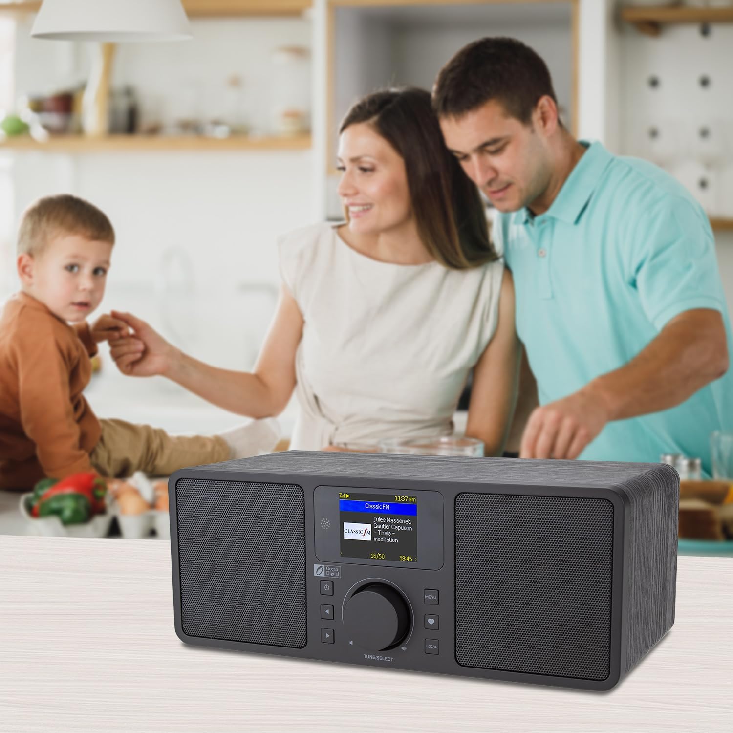 Radio por Internet Ocean Digital FM Wi-Fi WR-230SF, despertador ...