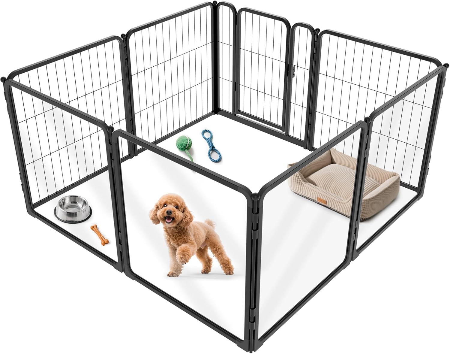 Amazon.com : FXW Acrylic & Metal Unleashed Indoor Dog Playpen - Stress ...