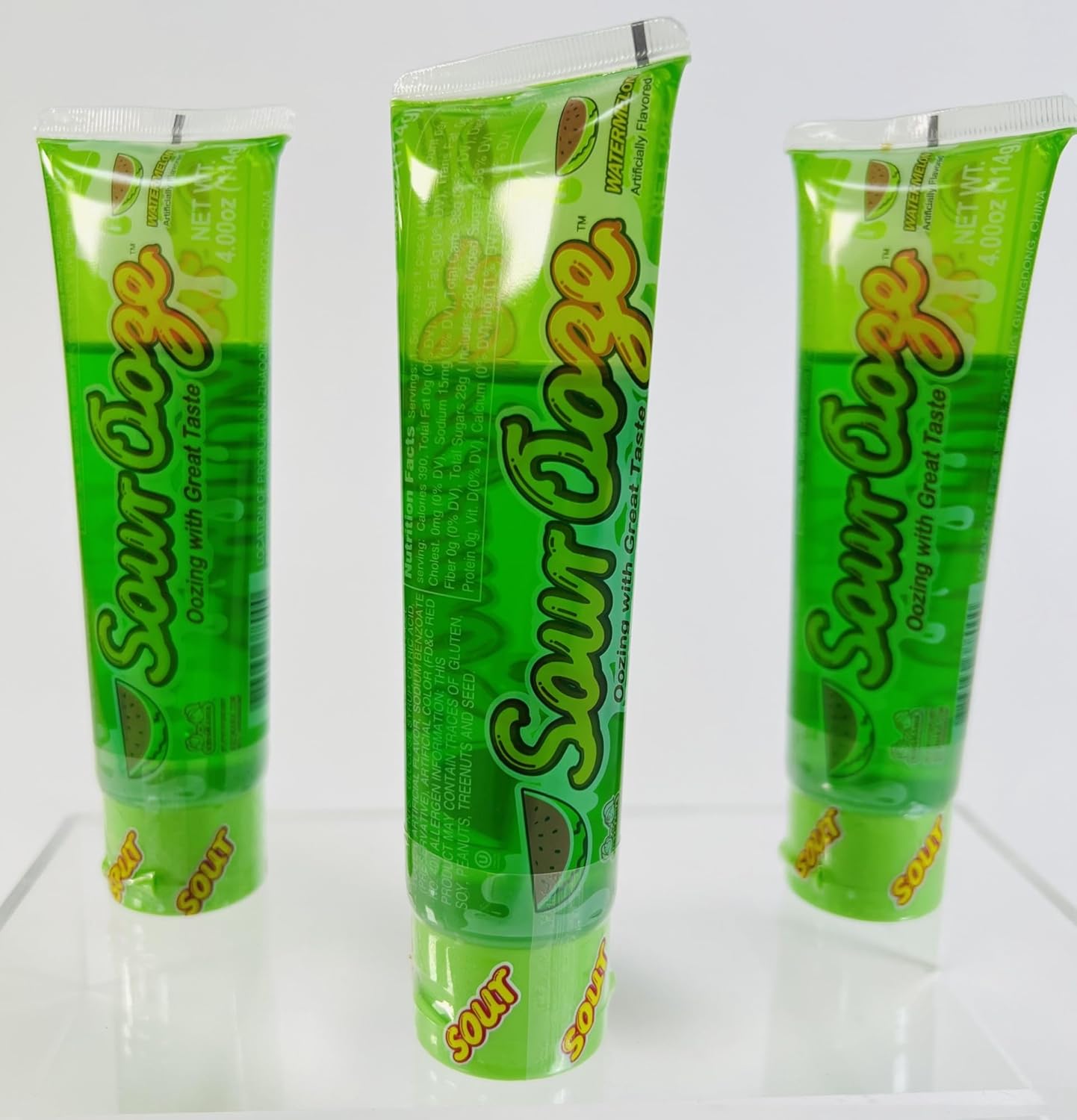 Amazon.com : Kidsmania Ooze Tube Oozing Taste Sour Watermelon, 4 Ounce ...