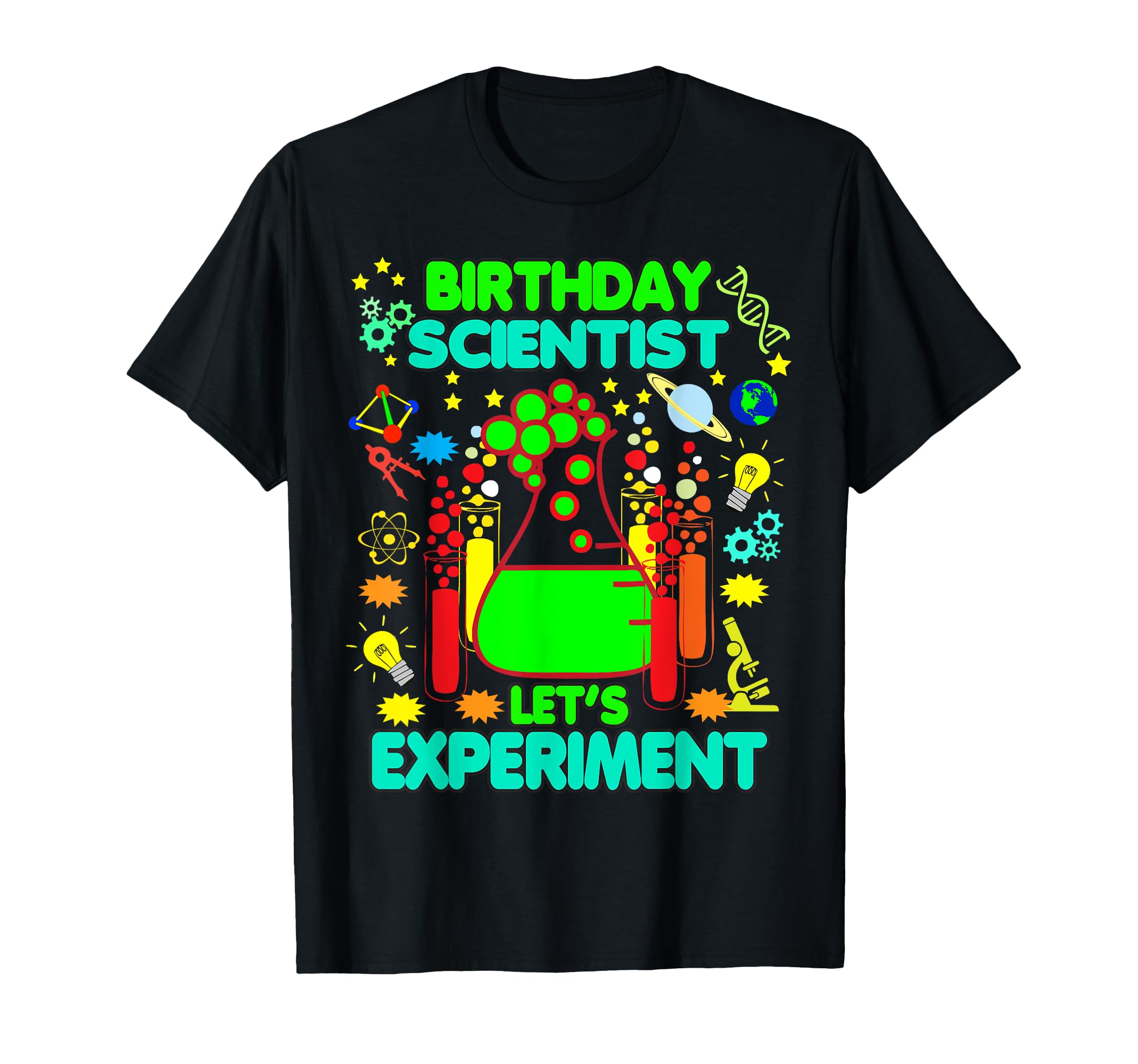 Amazon.com: Birthday Shrit For Boys Girls Science Theme Let's ...