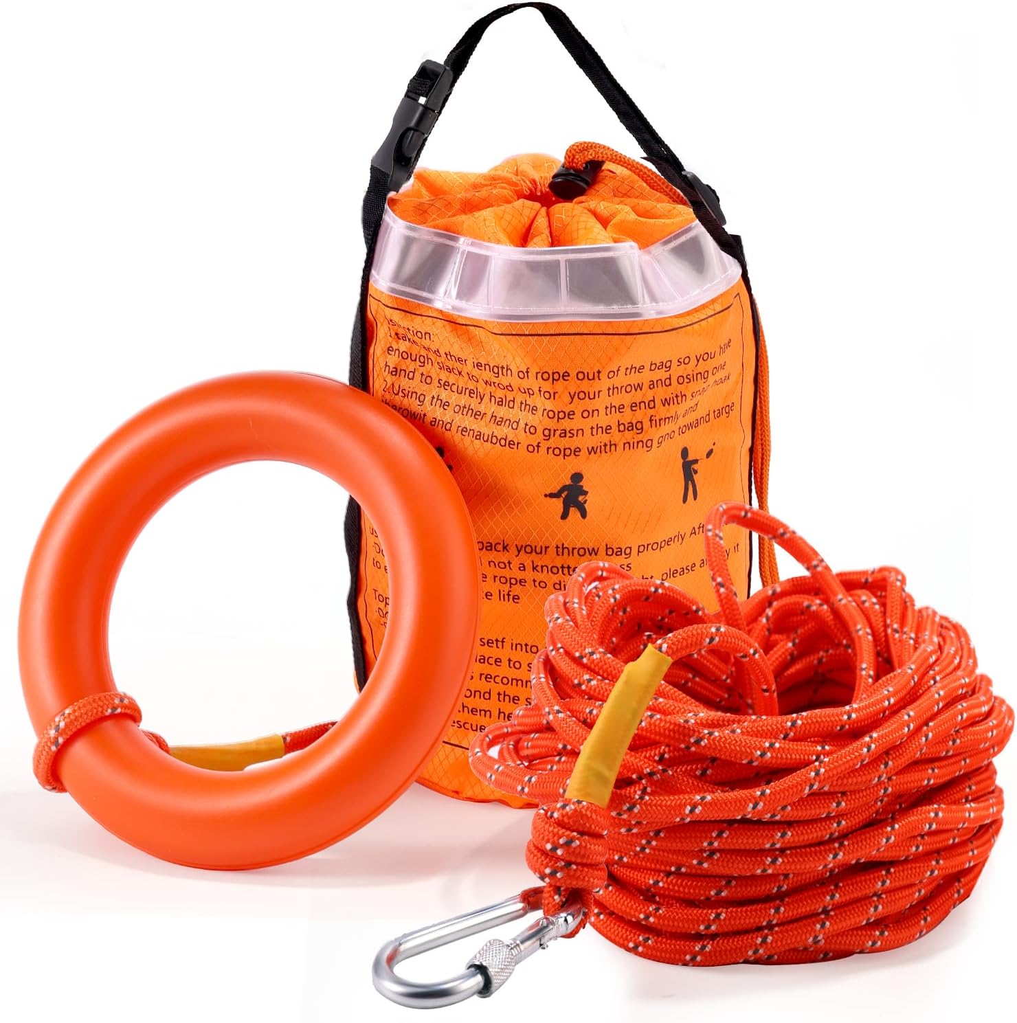 Amazon.com: Lyreh Professional Water Rescue Throw Bag, 69FT Reflective ...
