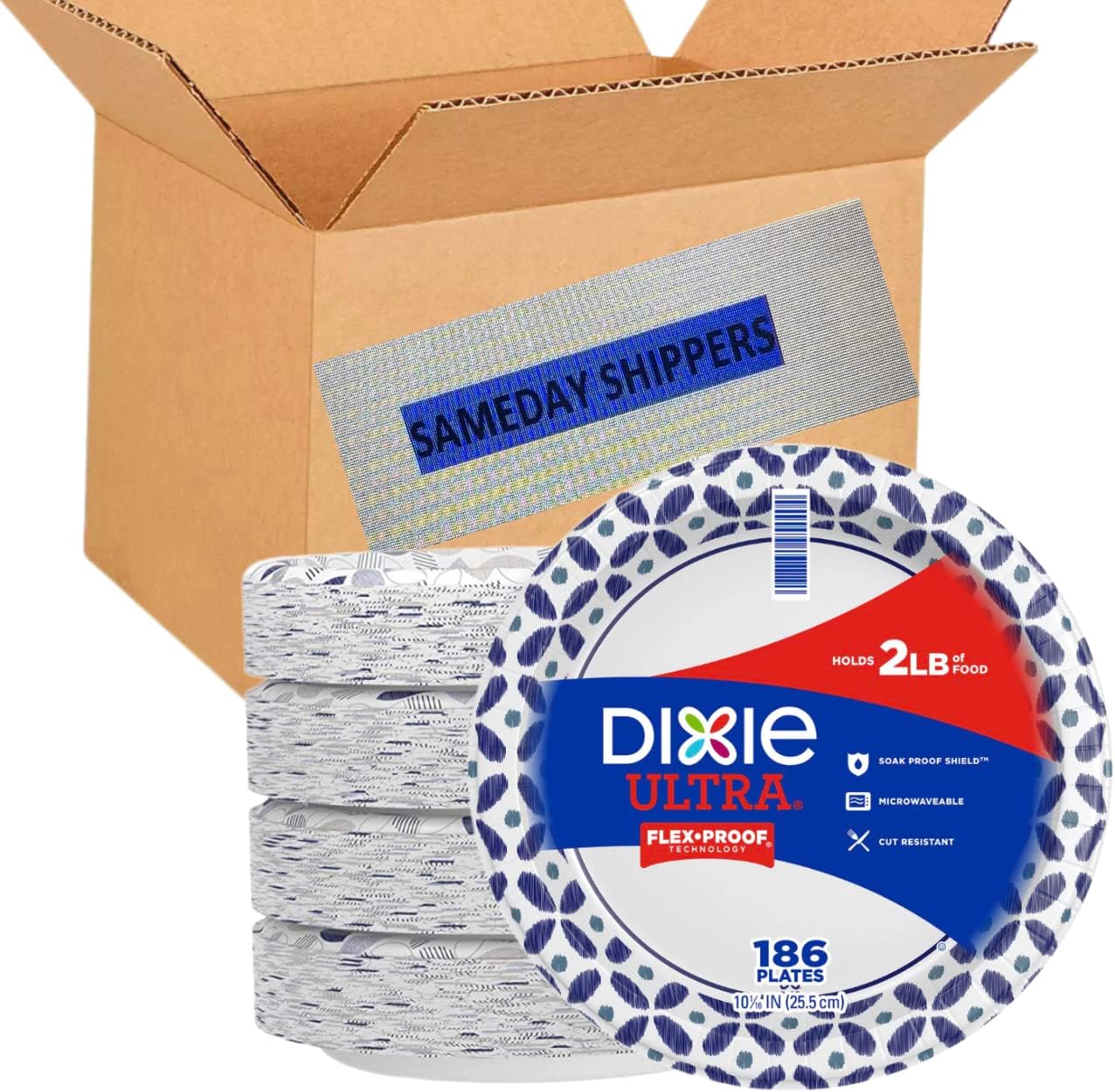 Amazon.com: Dixie Everyday Paper Plates, 10 1/16", 220 Count, 5 Packs ...