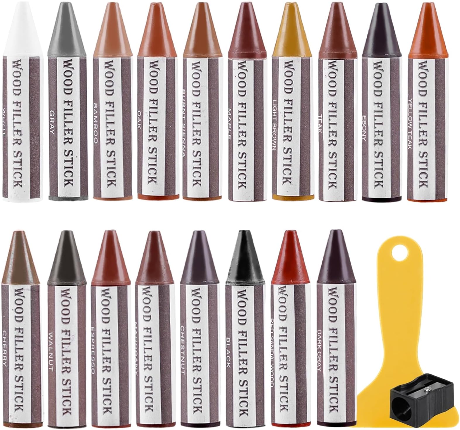 Amazon.com: SEISSO Wood Filler Stick, 18 Colors Furniture Crayons for ...