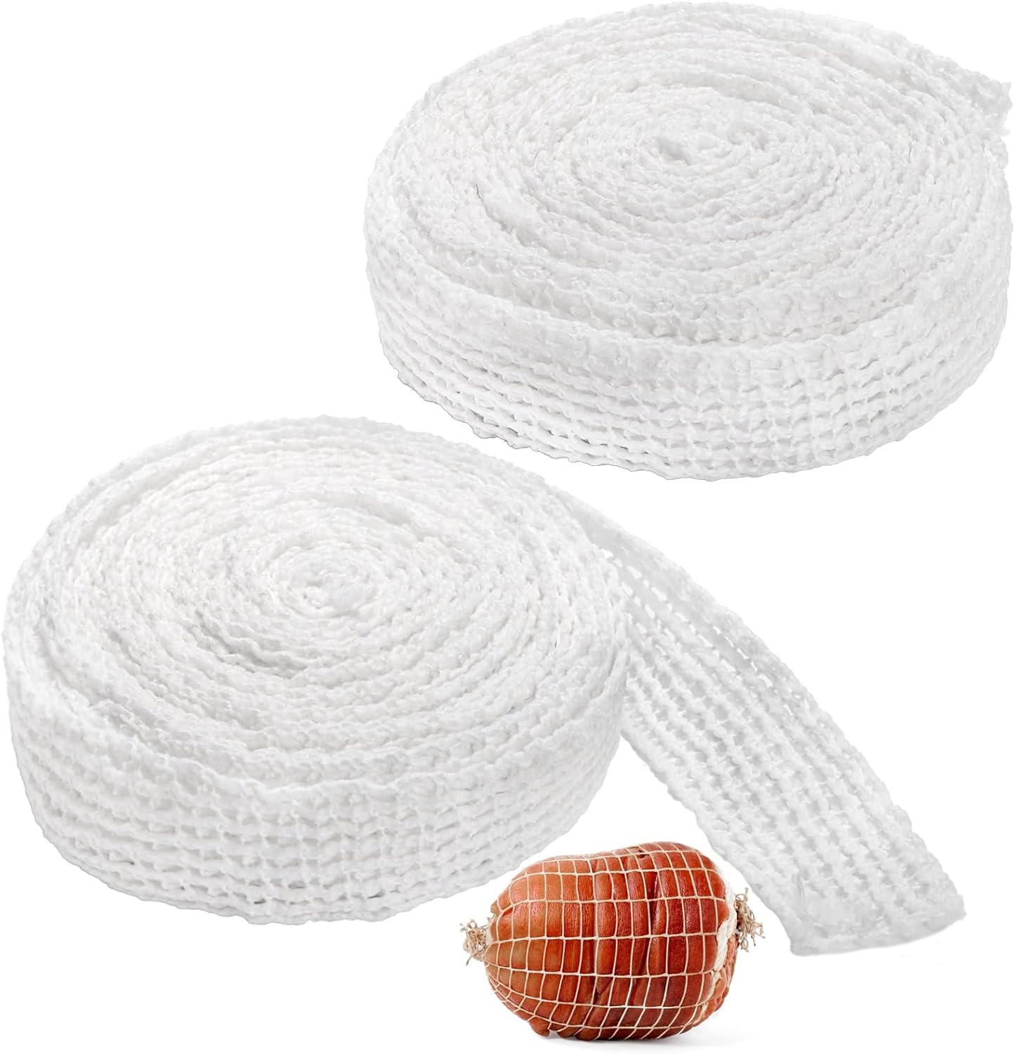 Amazon.com: Kingrol 2 Pack 30FT Meat Netting Rolls, Size 16, Elastic ...