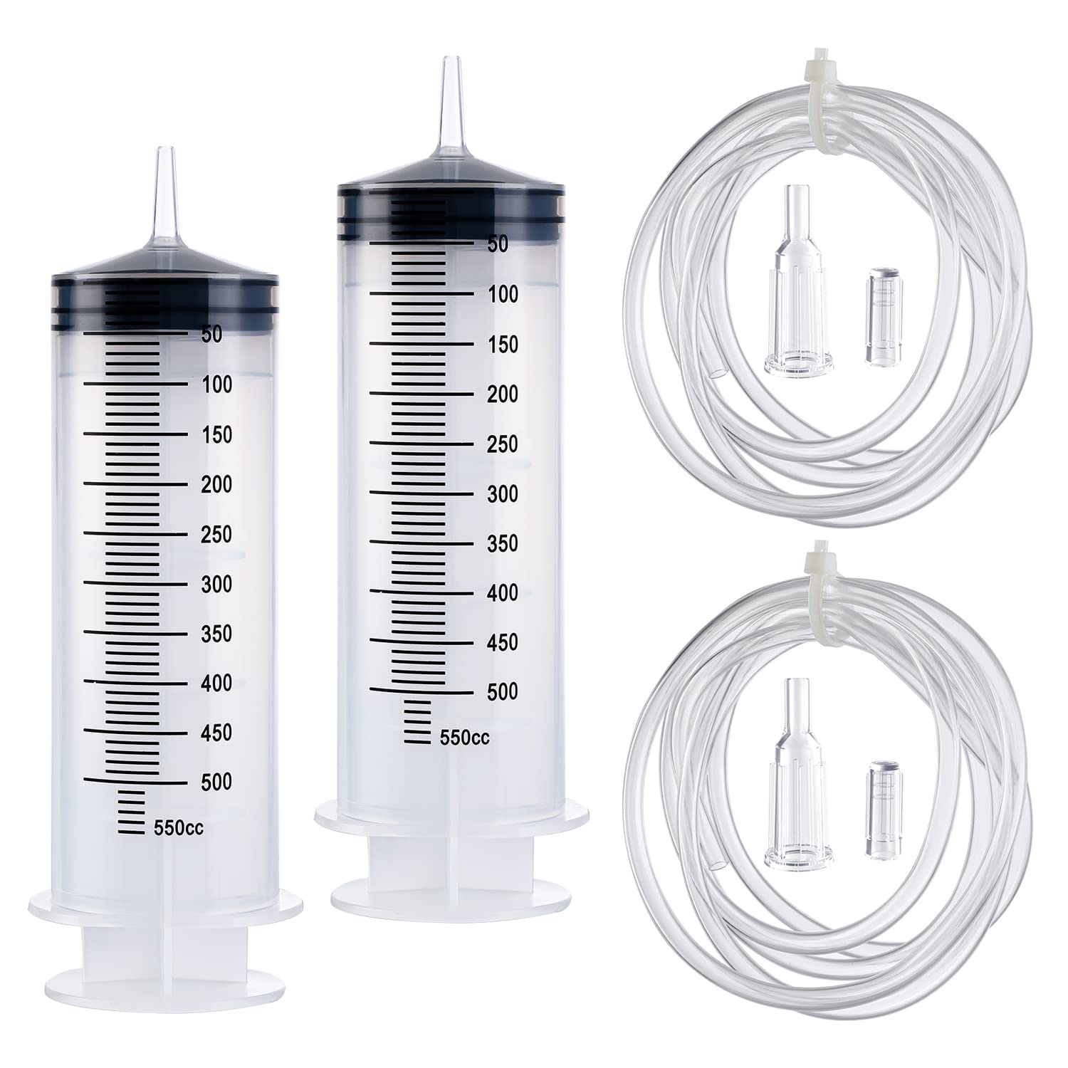 Snapklik.com : Creahub 2 Pcs 500ml Large Syringe, Plastic Syringe For ...