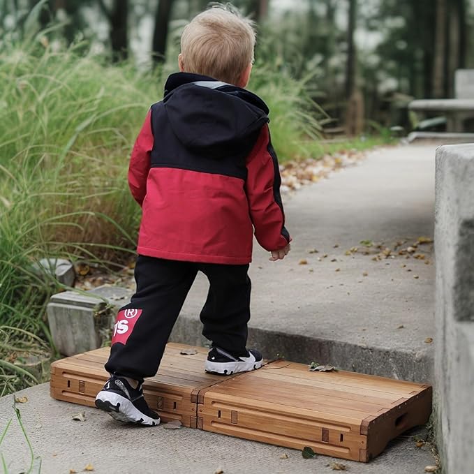 Amazon.com: unununu Wooden Platform 3.7" Height.One Step Stool Larger ...