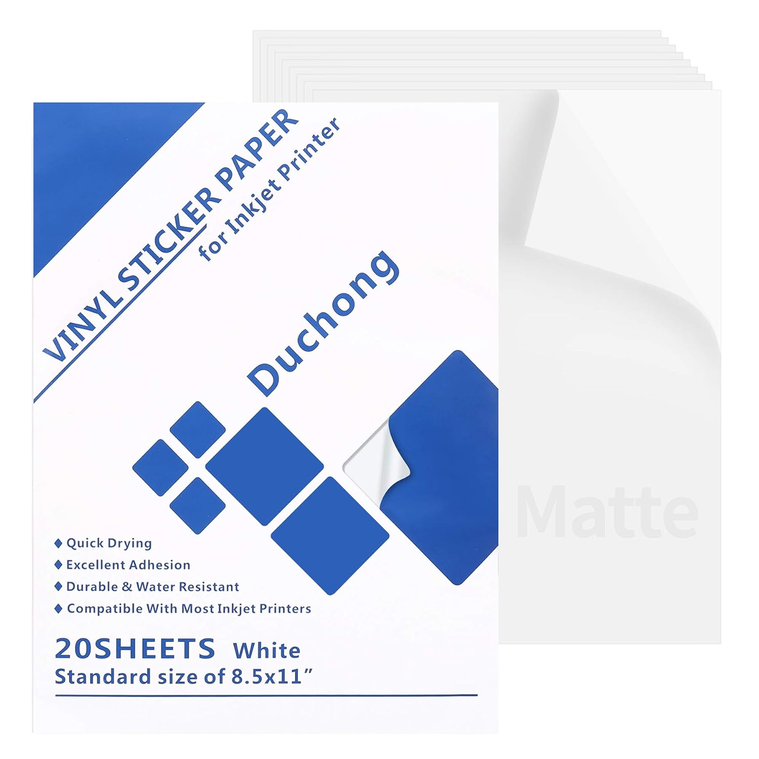 Printable Vinyl Sticker Paper For Inkjet Printer 20 Sheets White printable-vinyl-sticker-paper-for-inkjet-printer-20-sheets-white