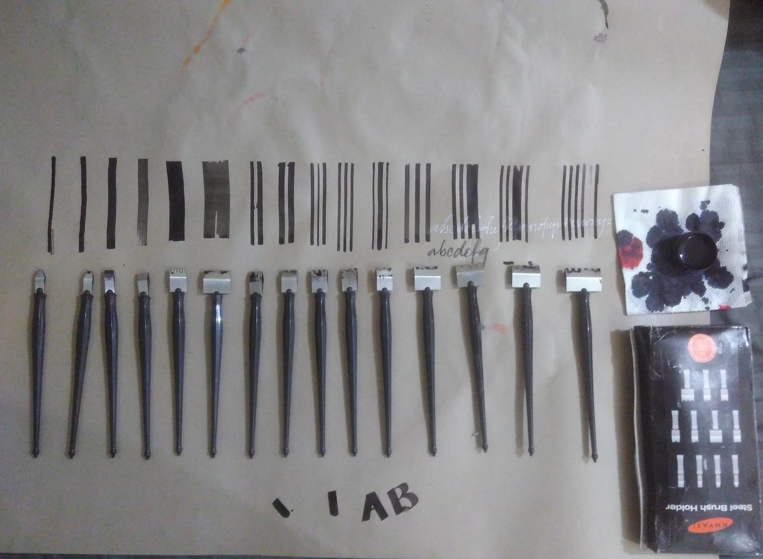 Khyati Steel Brush Calligraphy Dip Pens - 15 Variants : Amazon.in ...