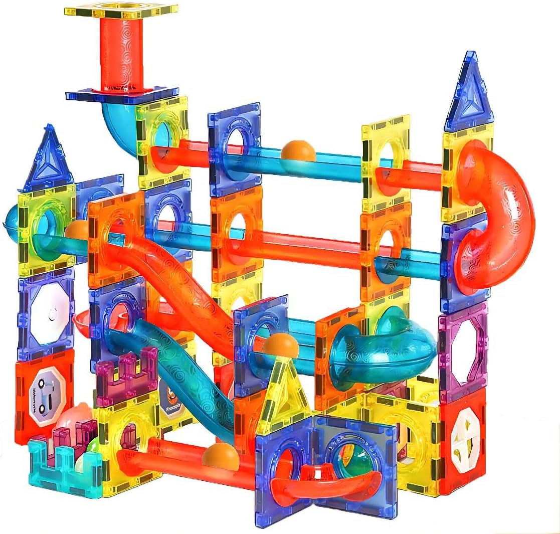 （105PCS） FUROKASO Color Window Magnetic Building Blocks, Plastic Ball ...