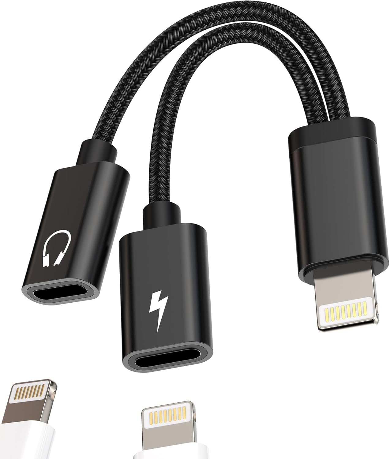 Amazon.com: Iphone Headphone Adapter(2 in 1)Dual Lightning Jack ...