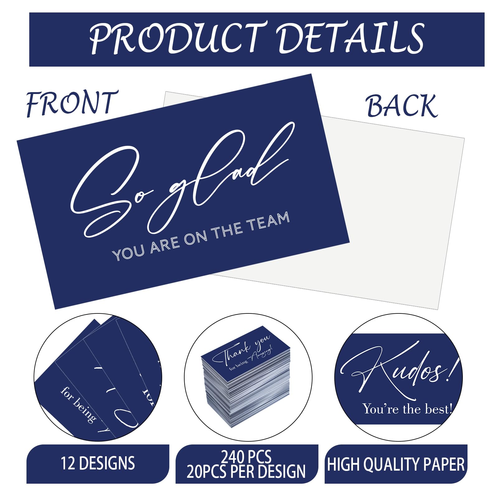 Snapklik.com : Yeaqee 240 Pcs Employee Appreciation Kudos Cards Funny ...
