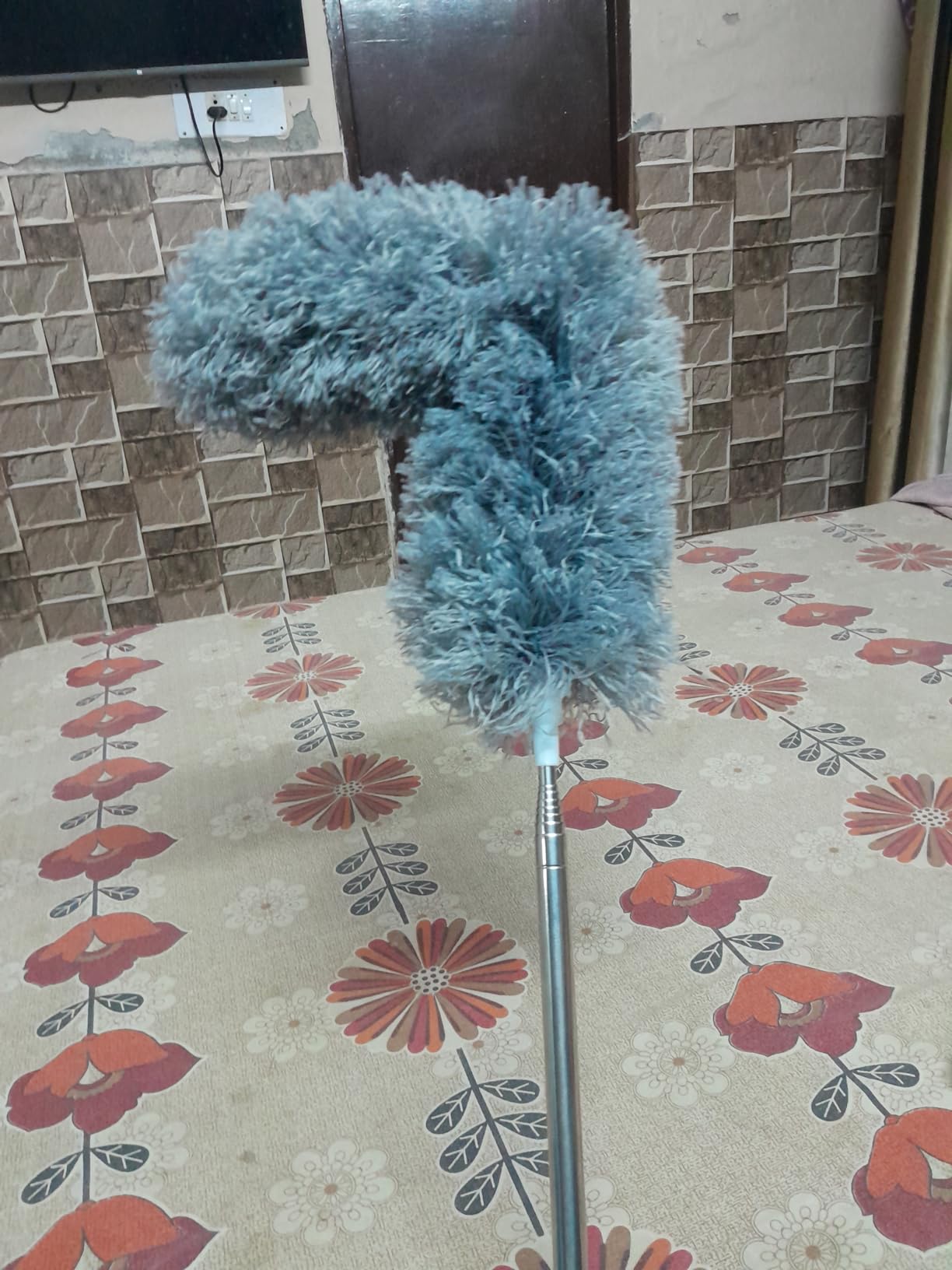 TER Microfiber Feather Duster Bendable & Extendable Fan Cleaning Duster ...