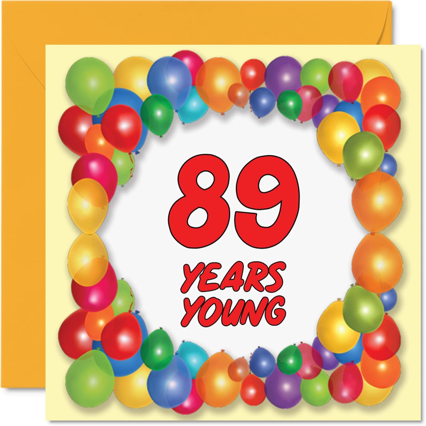 Fun 89th Birthday Cards for Men Woman - Years Young - Happy Birthday ...