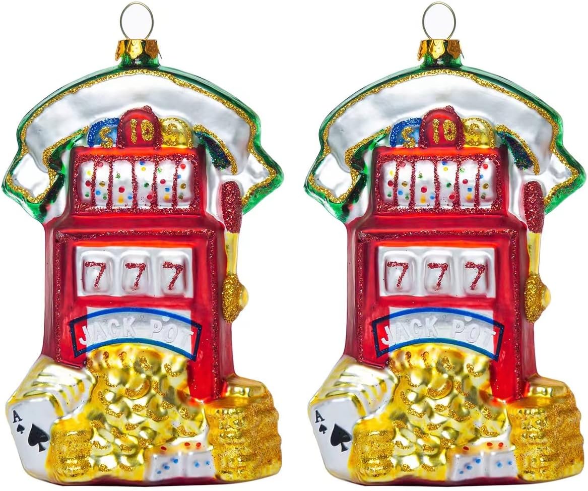 Amazon.com: Old World Christmas Vegas Baby Glass Blown Ornaments for ...