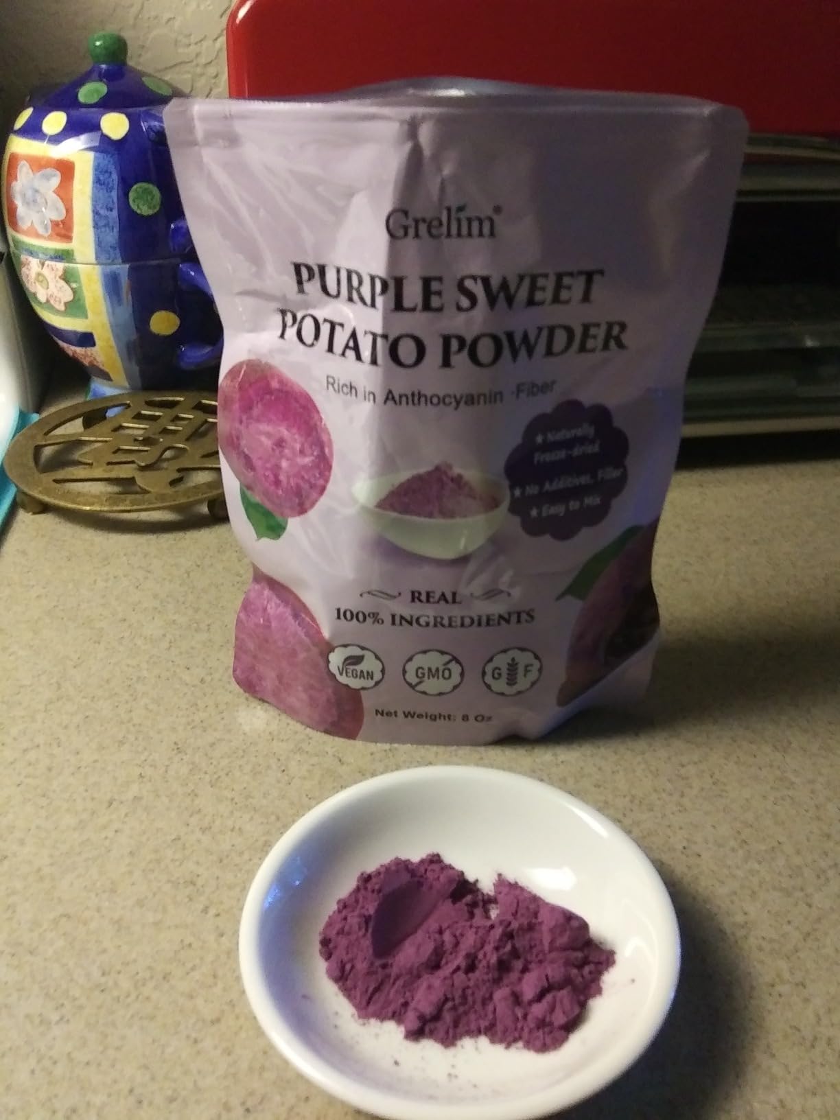 Amazon.com: Grelim Premium Purple Sweet Potato Powder 8 Oz, Pure ...