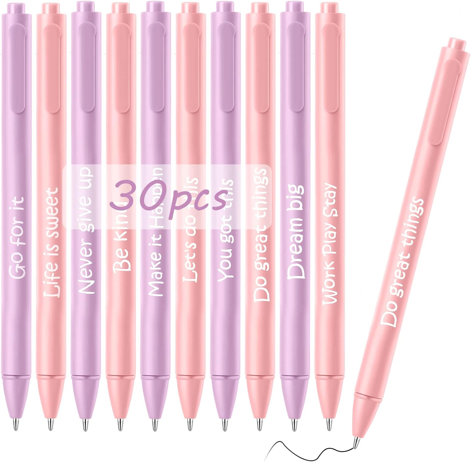 Amazon.com: 30 Pcs Inspirational Ballpoint Pens Back to School Gift ...