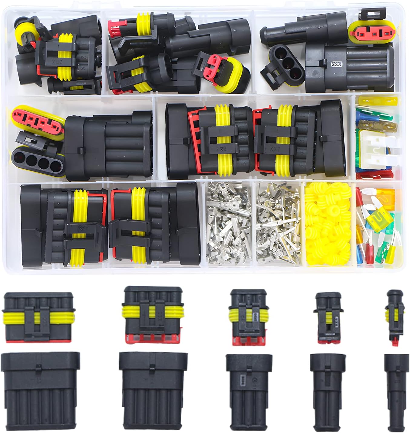 Deutsch Connector Kit, 48Pcs 6 Kits Deutsch Connector Kit with Wire ...