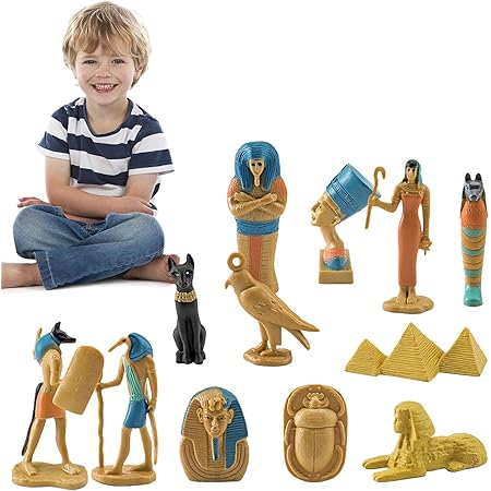 M/E Egyptian Pyramid Model Kit - Egypt Pyramid 12 Figurines | Egyptian ...