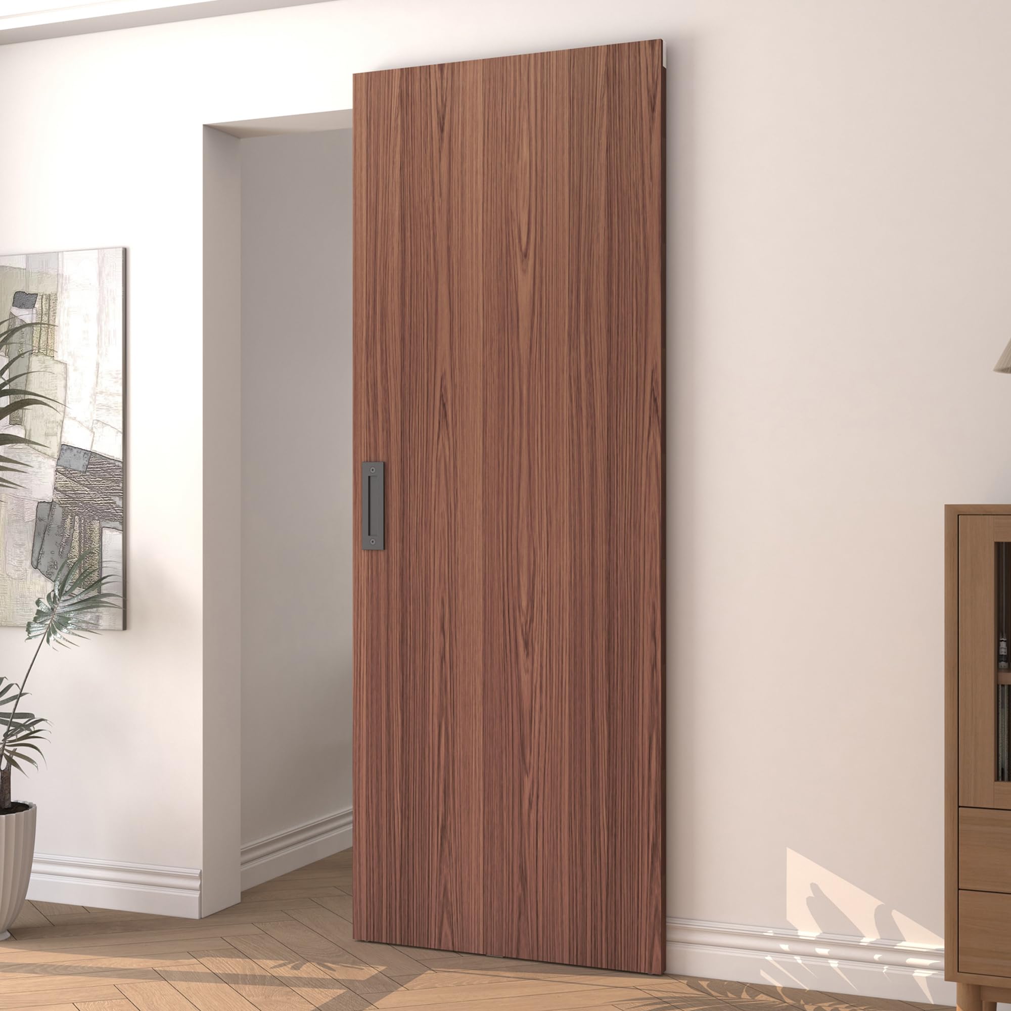 Amazon.com: JUBEST 32"x86" Concealed Sliding Barn Door with Soft Close ...