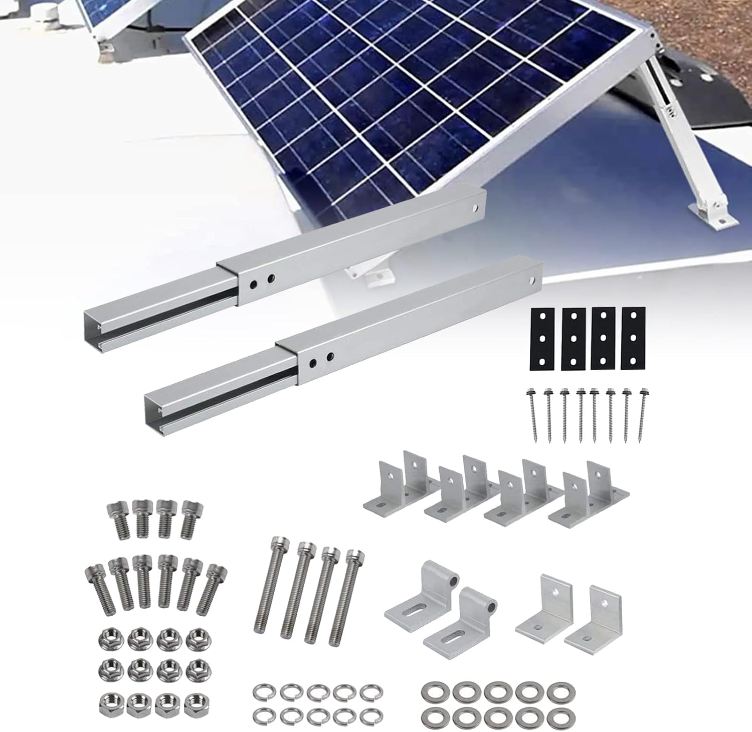 Adjustable Angle Solar Panel Tilt Mounting Brackets Aluminum Solar ...