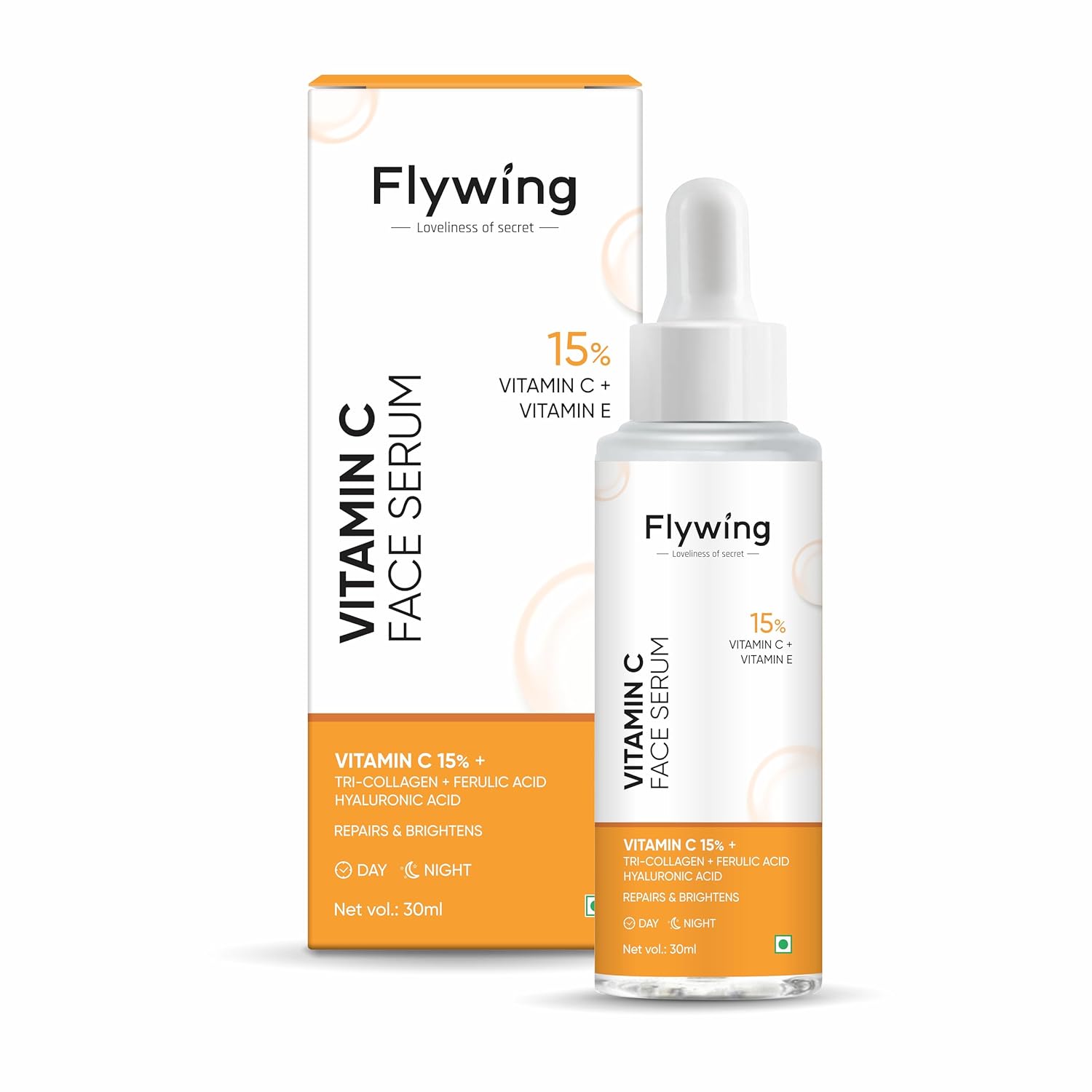 Flywing 15% Vitamin C + E Face Serum For Glowing Skin | Vit C Serum ...