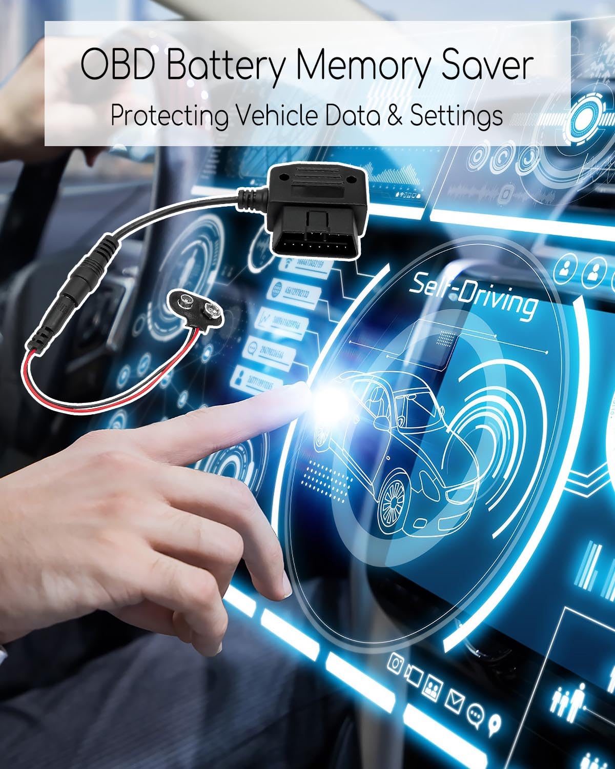 Snapklik.com : OBD II Connector Memory Saver For Car Battery Replacement/Short Disconnect ...