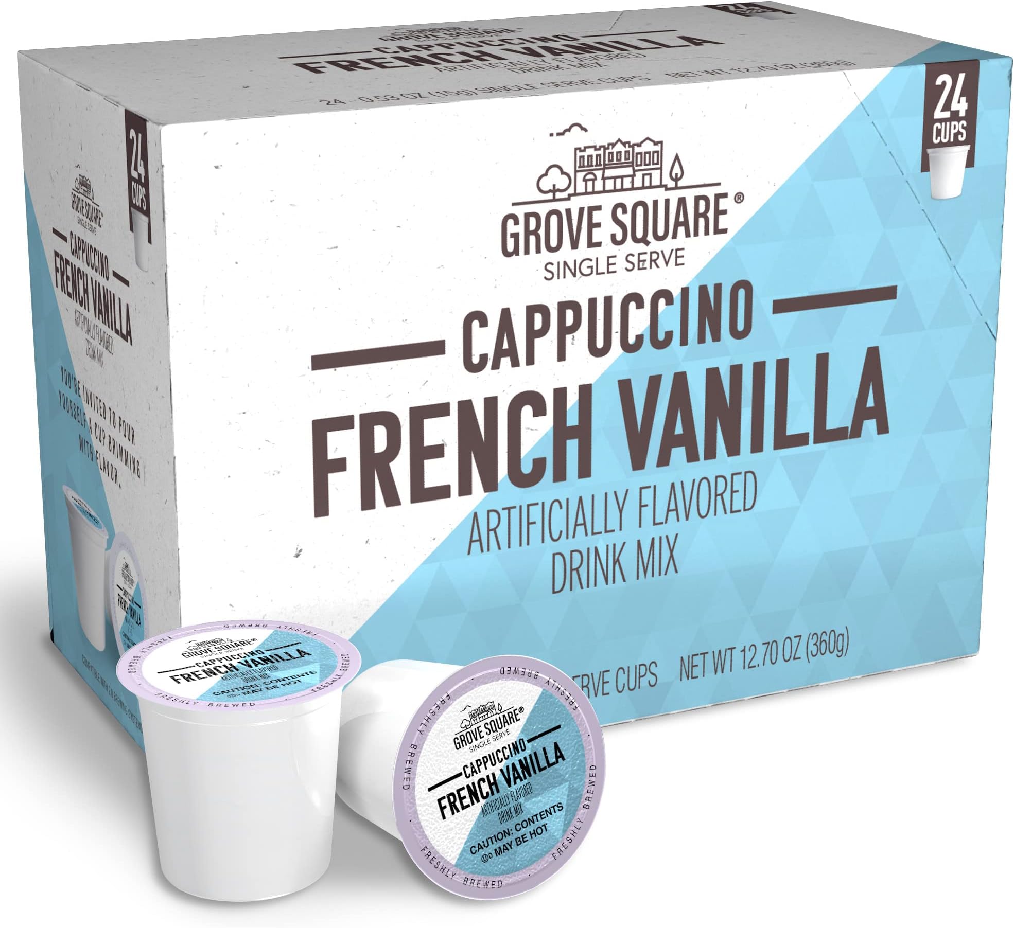 Amazon.com: Grove Square Cappuccino Pods, French Vanilla, Single Serve ...