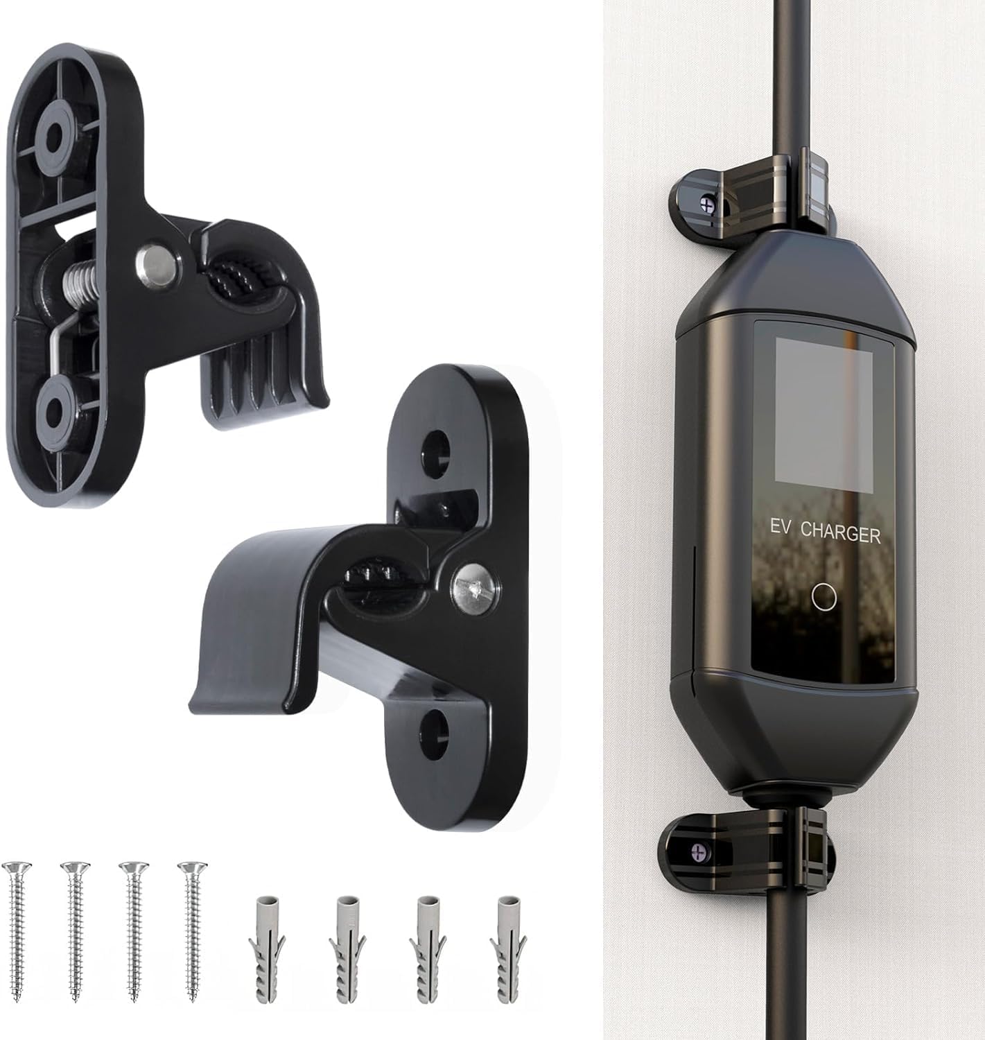 Amazon.com: HTLAKIKJ EV Charger Holder - Heavy Duty Steel Wall Mount ...