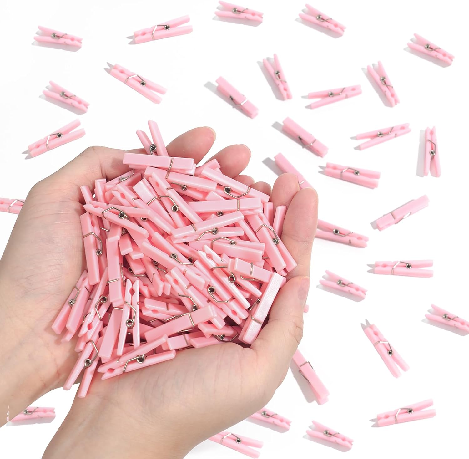Amazon.com: 100PCS Baby Shower Clothespin Games Mini Pink Clothes Pins ...