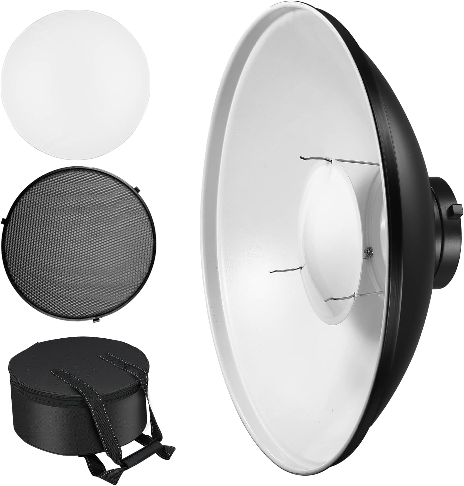 Amazon.com: Godox Aluminum 120° 12.2" Wide Angle Reflector Bowens Mount ...