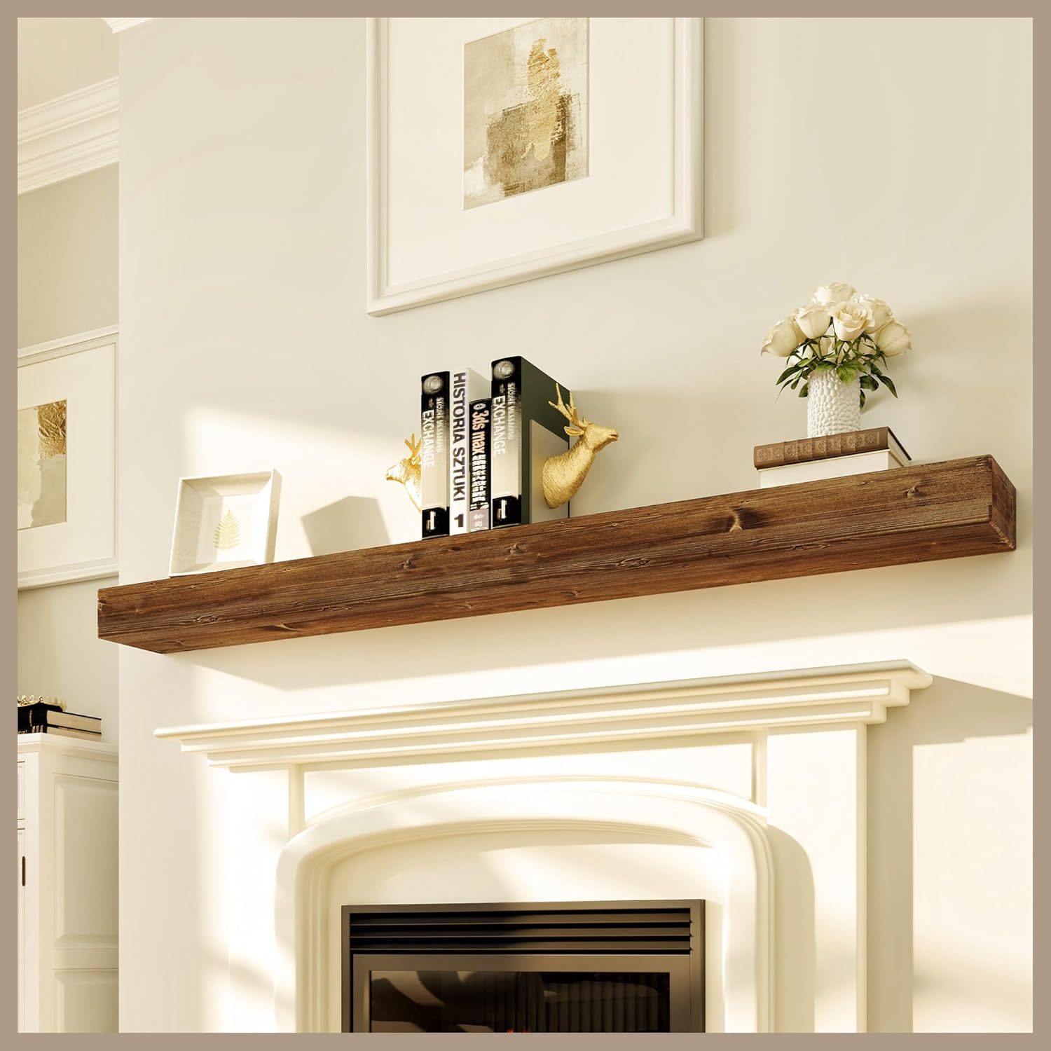Amazon.com: Avana Fireplace Mantel - Wall-Mounted Mantles for Over ...