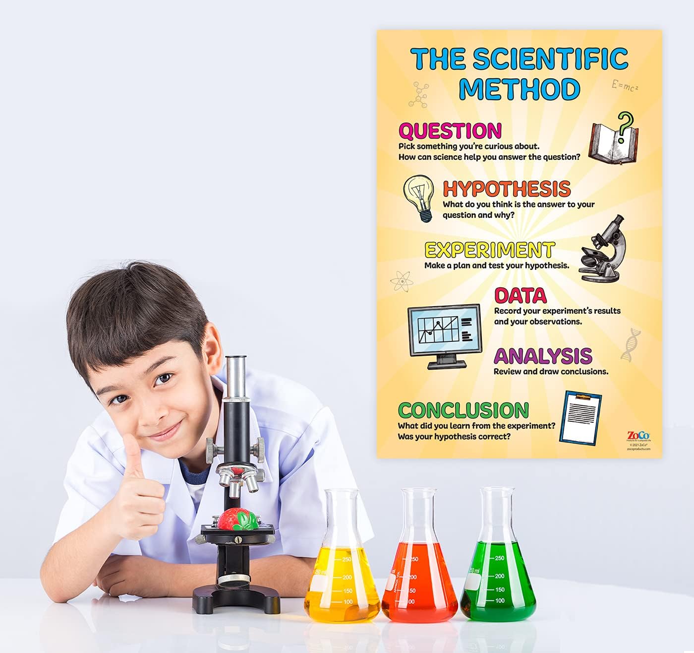 Buy Scientific Method Poster - Laminated, 12x18 inches - Kids Science ...