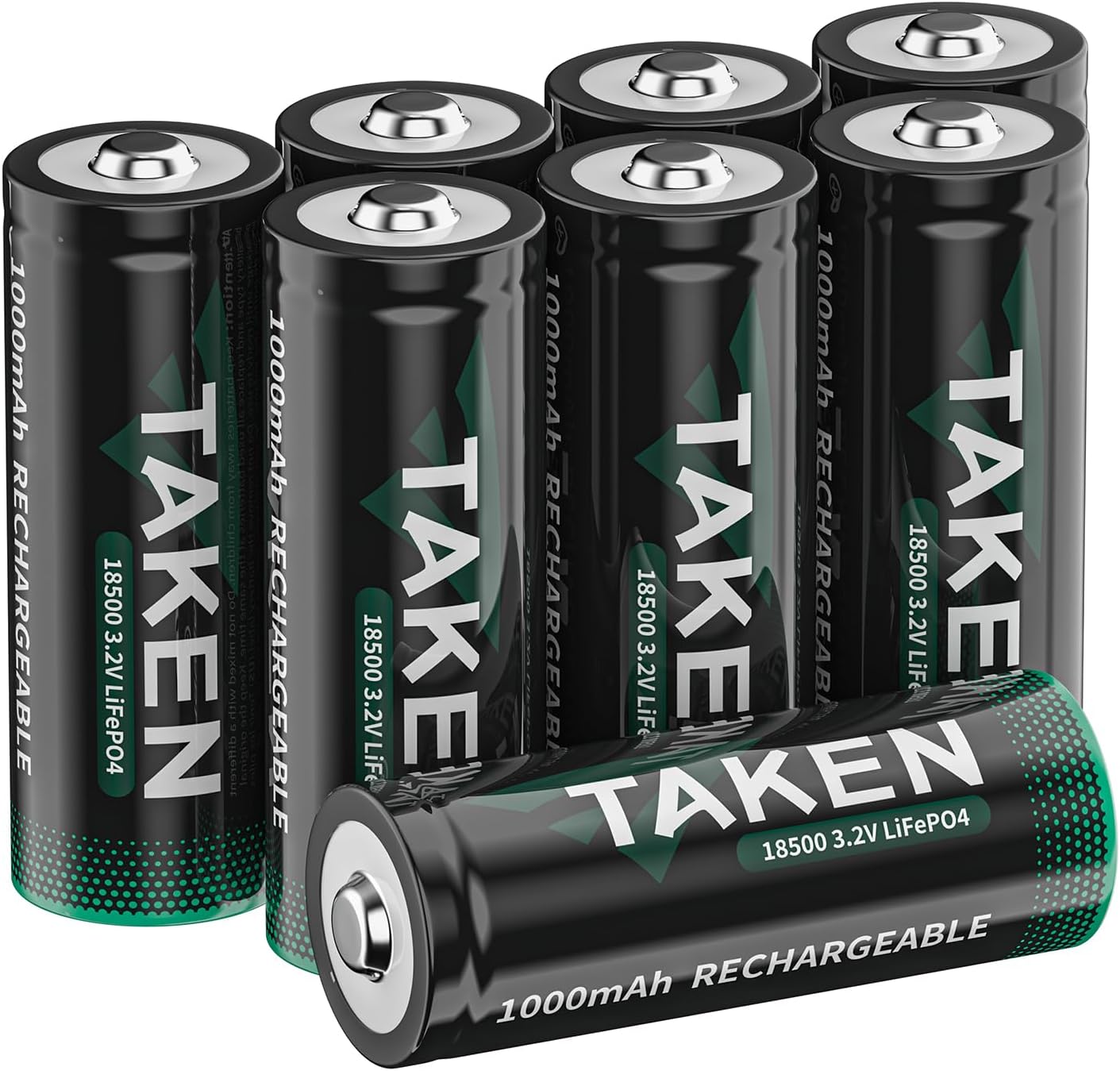 Amazon.com: JESSPOW 18500 Rechargeable Solar Batteries 3.2V，LiFePO4 ...