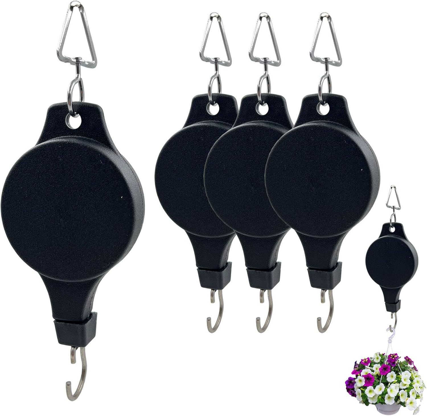 Amazon.com: LicsHerbs Plant Pulley Retractable Hanger,Plant Pulleys for ...