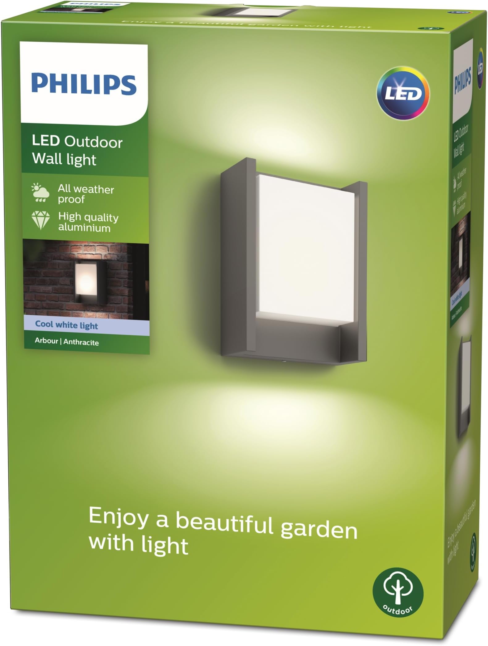 Applique extérieure LED Philips Arbour - Anthracite - 600 lm - 6W ...