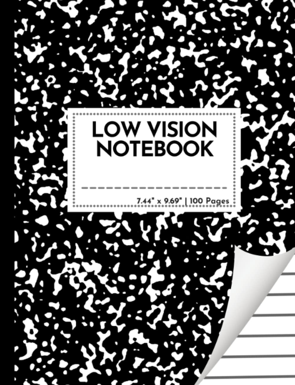 LOW VISION Notebook: A Writing Book for Visually Impaired with Thick ...