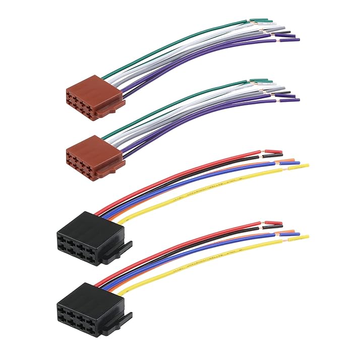 Buy 2 Set 16 Pin to ISO Adapter Cable Socket Car Stereo Radio CD Player ...