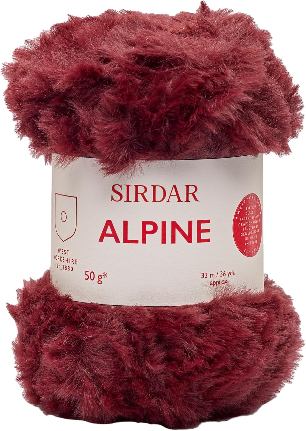 Sirdar Alpine, Luxe Faux Fur Yarn, Oxblood (405), 50g : Amazon.co.uk ...