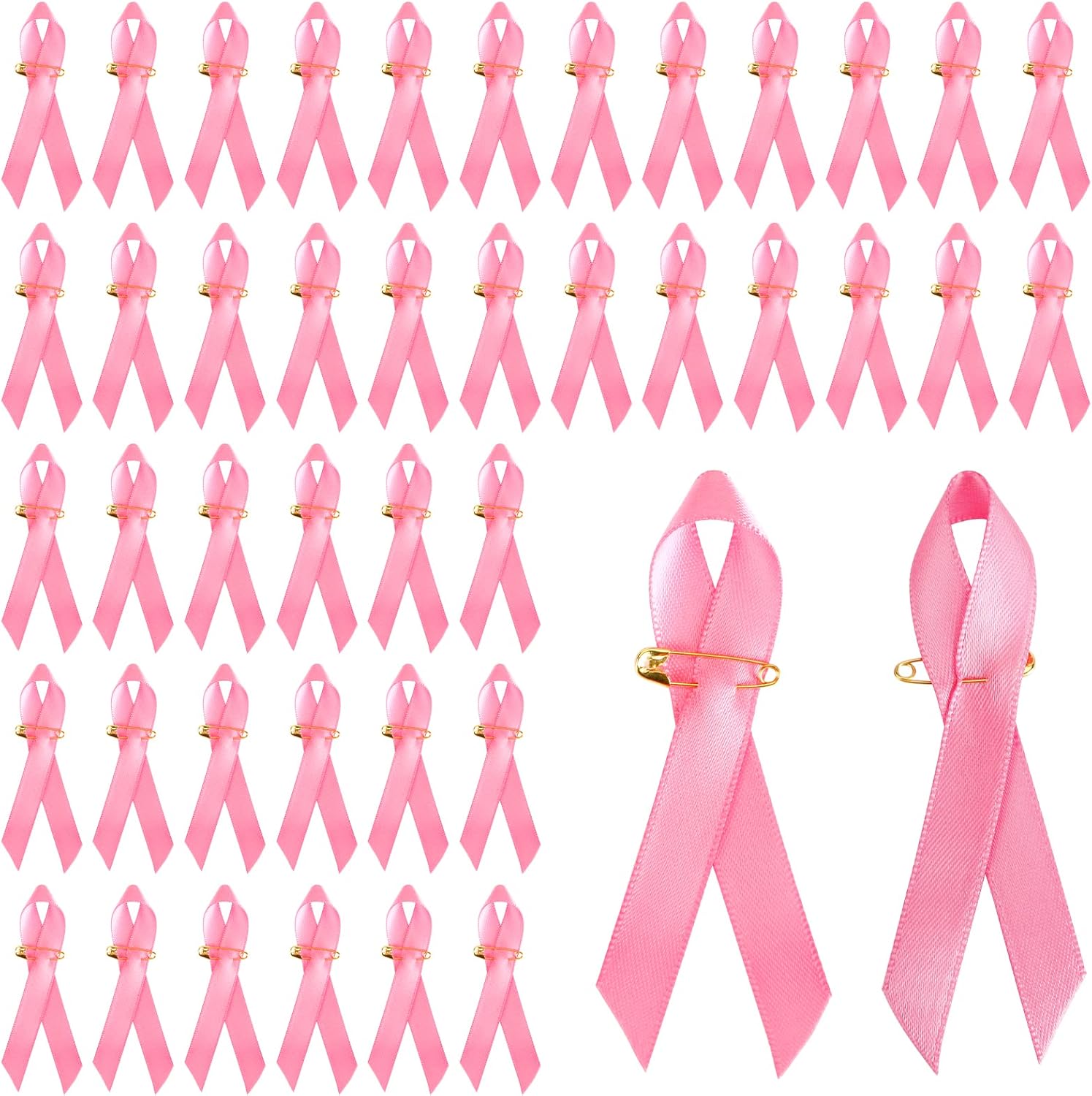 Amazon.com: 200 Pcs Pink Ribbon Pins Breast Cancer Awareness ...
