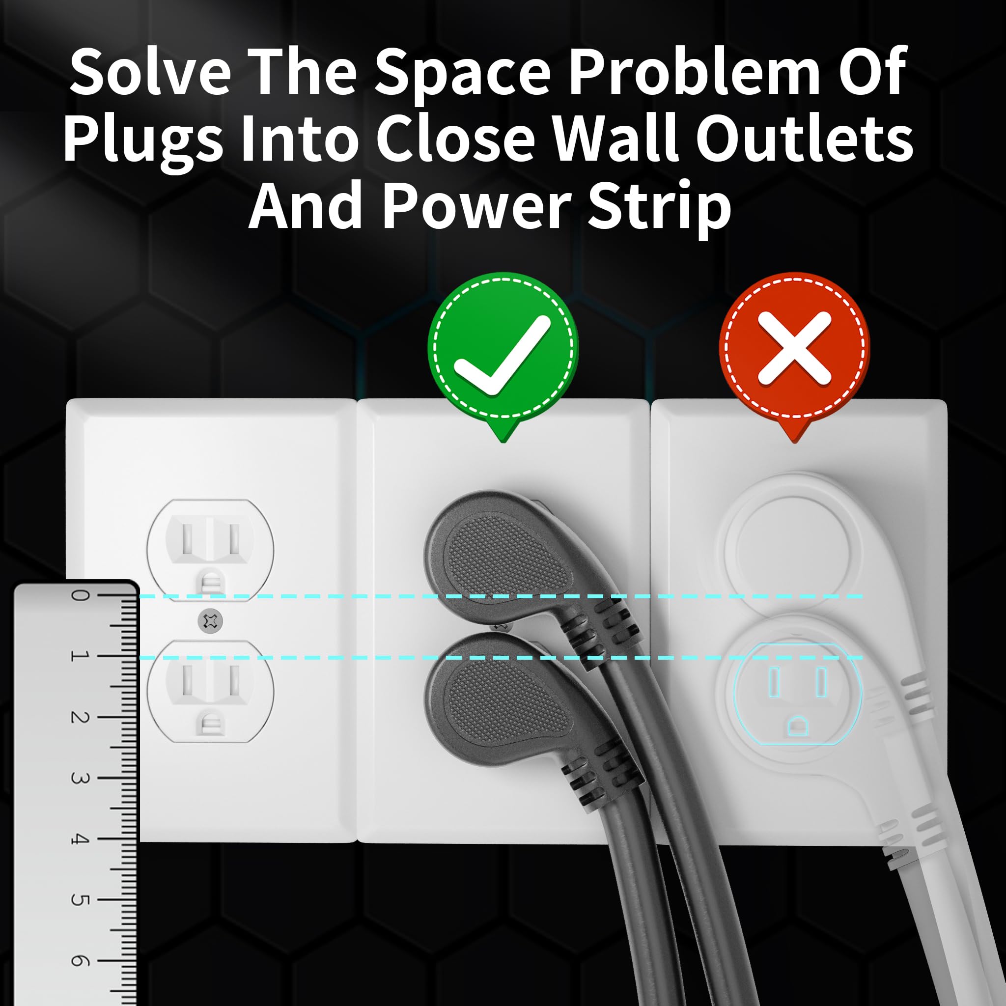 Extension Cord Problems 3 Outlet Power Strip 1 Ft Heavy Duty Extension