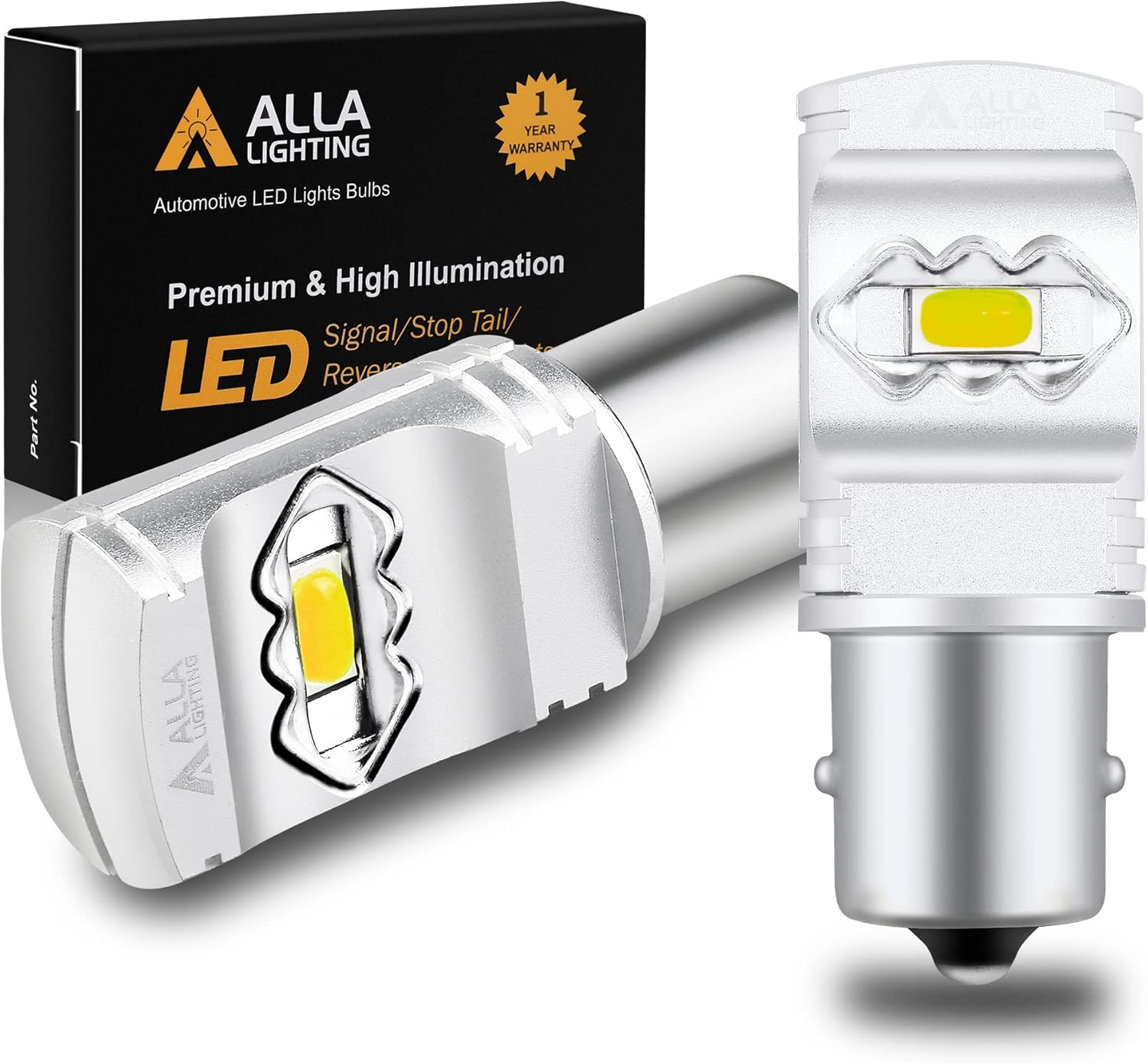 Amazon.com: Alla Lighting 3800lm BAU15S 7507 Amber Yellow LED Bulbs ...